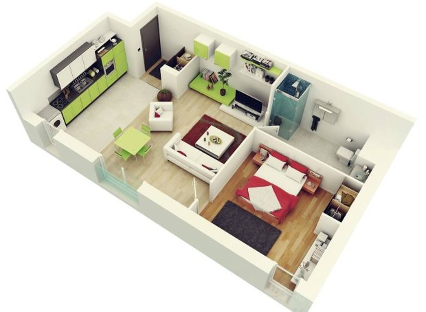 30 Best One bedroom house plans. Check Here | HPD Consult