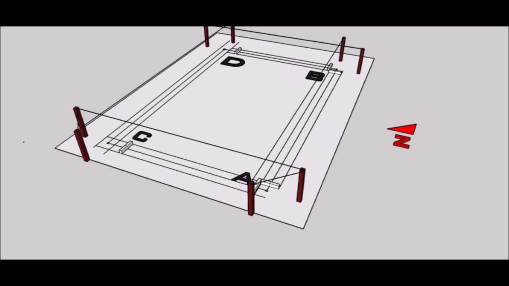 Setting out procedures: Setting out of building foundation [STEPS]