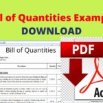 Bill of Quantities Example (PDF) + Advantages for a BOQ