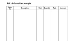 Bill of Quantities Example (PDF) + Advantages for a BOQ