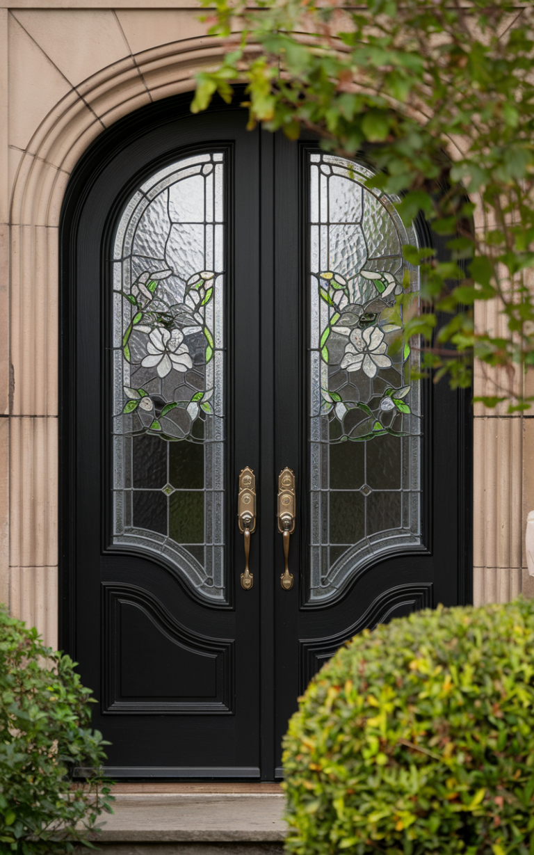 Black Doors Exterior Front Entry With Side Lights Ideas – HPD TEAM
