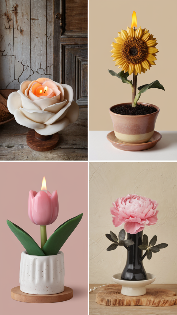 15 Flower-Shaped Candle Ideas to Add Cozy Floral Aesthetics (Updated 2025)