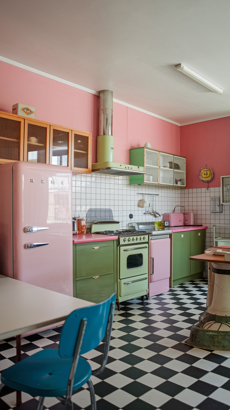 11 Vintage Kitchen Design Ideas with Retro Appliances and Bold Colors ...