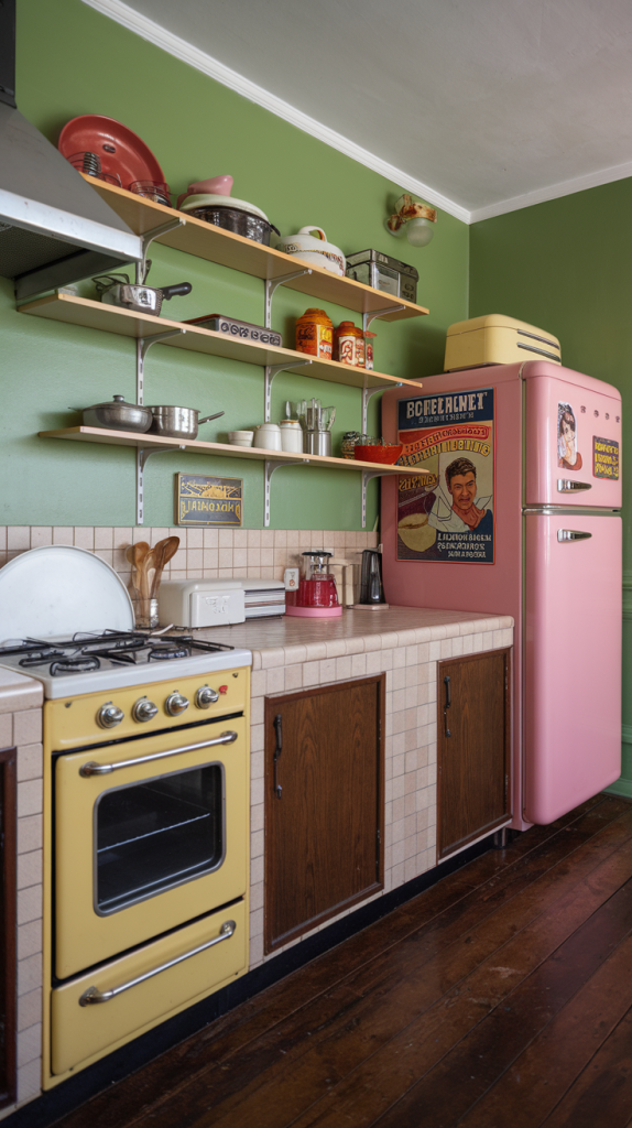 11 Vintage Kitchen Design Ideas with Retro Appliances and Bold Colors ...