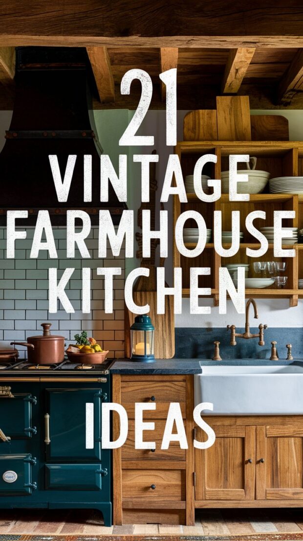 21 Vintage Farmhouse Kitchen Ideas That'll Make You Want to Cook in ...